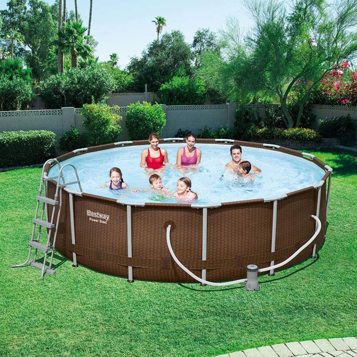 Bestway 4.27m x 1.22m Rattan Frame Pool Set